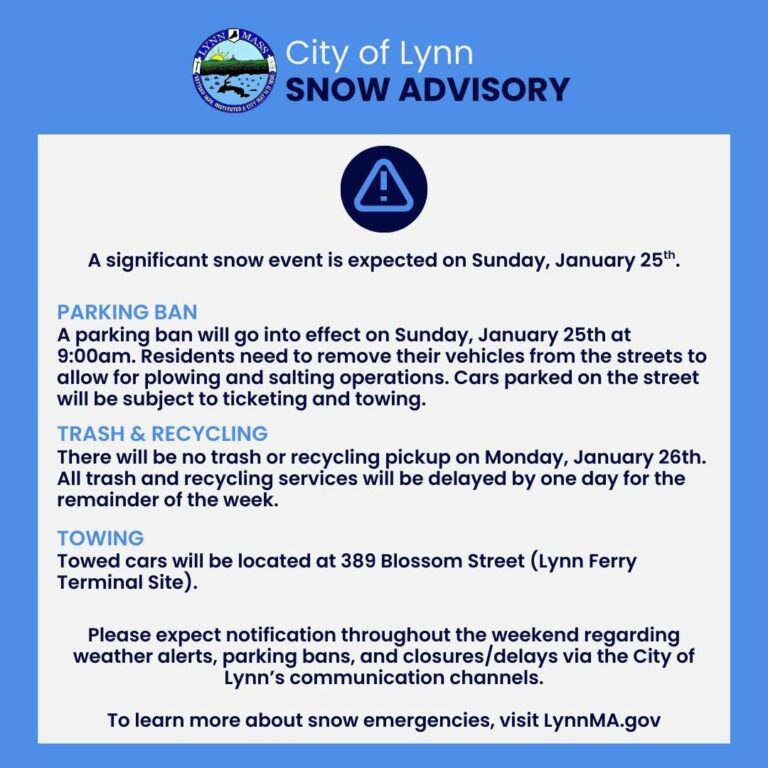 Snow Advisory – LYNN Police Department